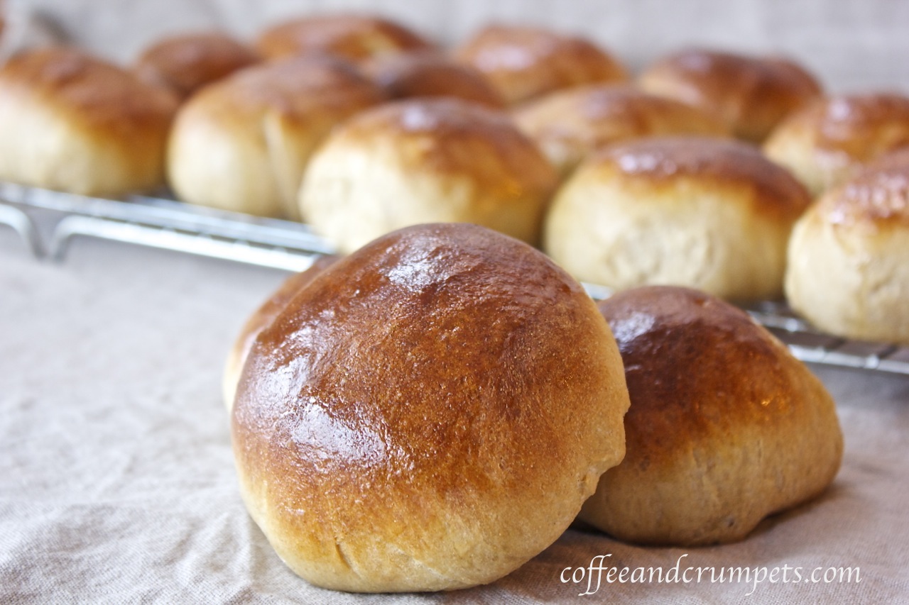 White Whole Wheat Rolls - Coffee and Crumpets