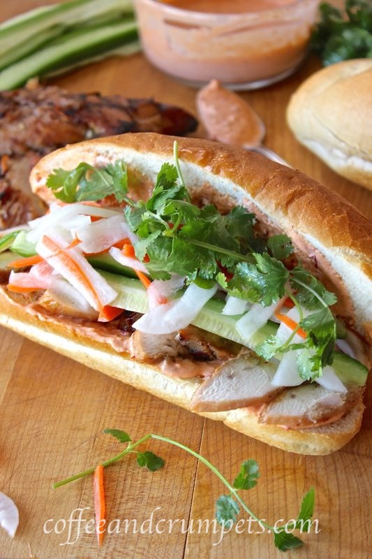 Banh Mi Ga ~ Vietnamese Chicken Sandwich - Coffee and Crumpets